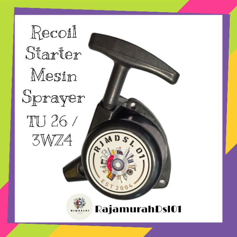 Jual Recoil starter TU26 tarikan engkol Mesin Semprot hama TU26 3 lobang 4 daun | Shopee Indonesia