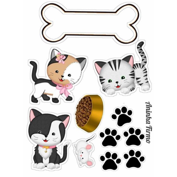 Jual Topper cake FREE NAMA tema kucing | Shopee Indonesia