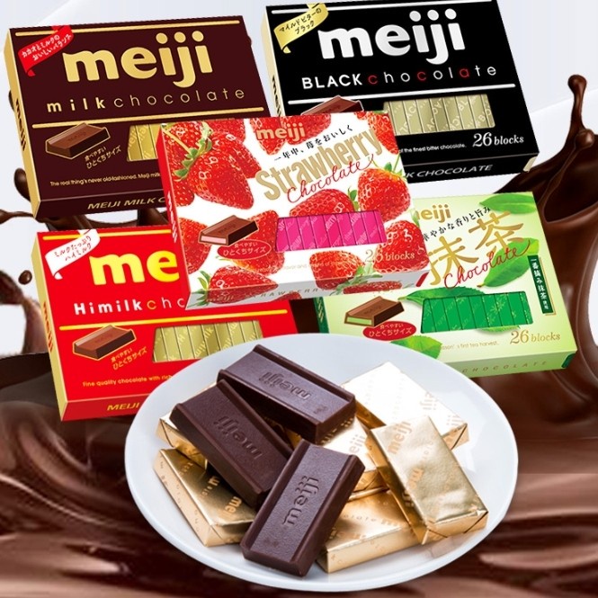 Jual Meiji Chocolate Block Coklat Meiji Jepang 26 Blocks | Shopee Indonesia