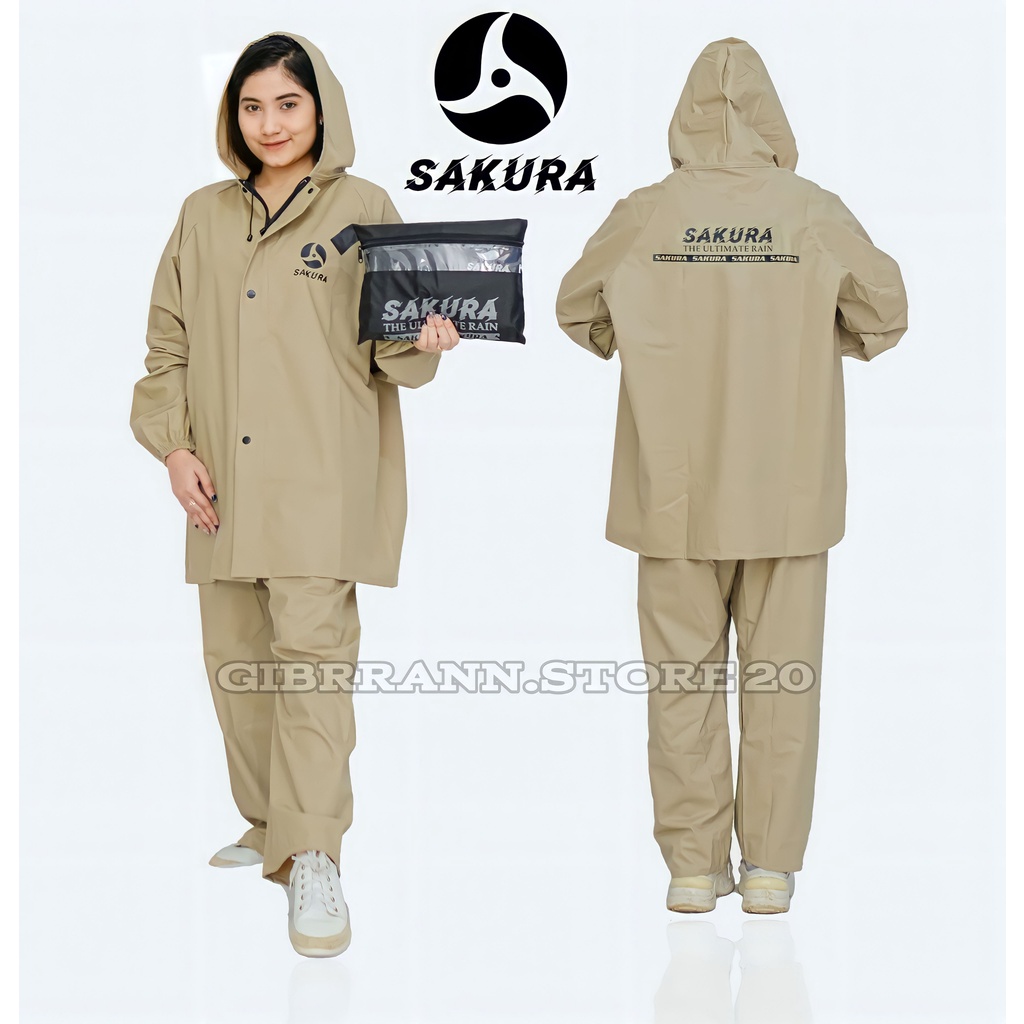 Jual Jas Hujan Merek Sakura Original Setelan Pria dan Wanita Setelan Dewasa Jumbo Anti Rembes ...