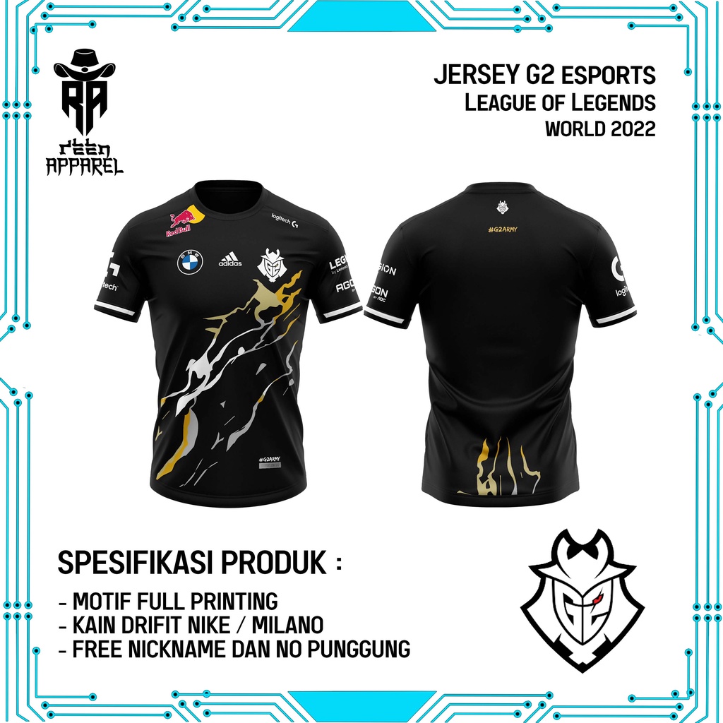 Jual Jersey G2 CS:GO League Of Legends 2022 | Shopee Indonesia