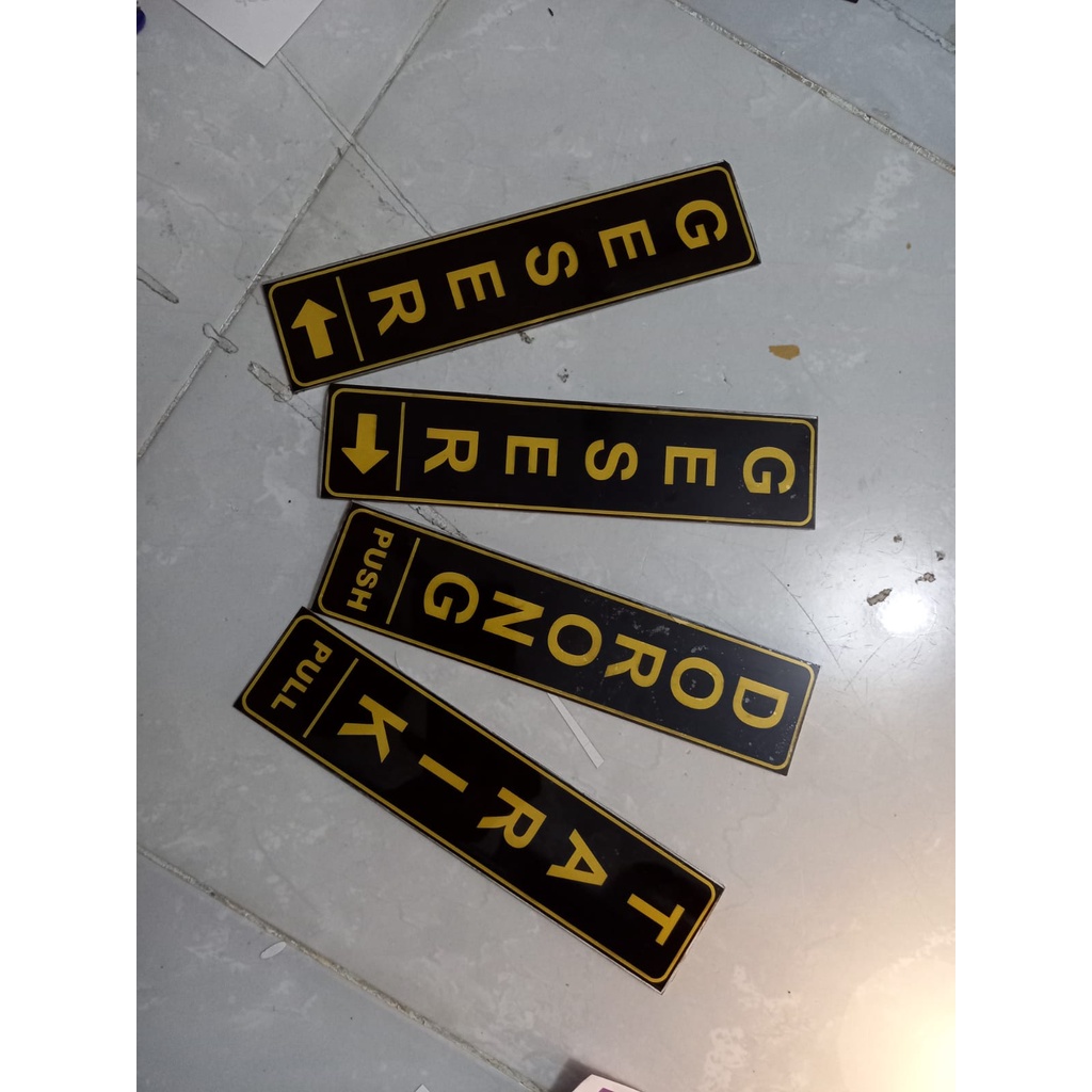 Jual Sign Label Akrilik KECIL TARIK, sign dorong, sign geser kiri, sign ... Jual Sign Label Akrilik KECIL TARIK, sign dorong, sign geser kiri, sign ...