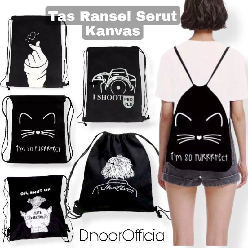 Jual TAS RANSEL SERUT PRIA WANITA SIMPEL FASHION | Shopee Indonesia