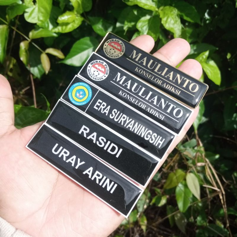 Jual [3Jam Jadi] Papan Nama NAME TAG PENITI MAGNET | SATUAN | Nametag ...
