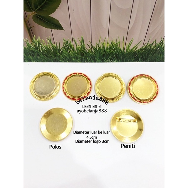 Jual Pin bulat KEMBANG 4,5cm tumpuk model polos II peniti satuan ...