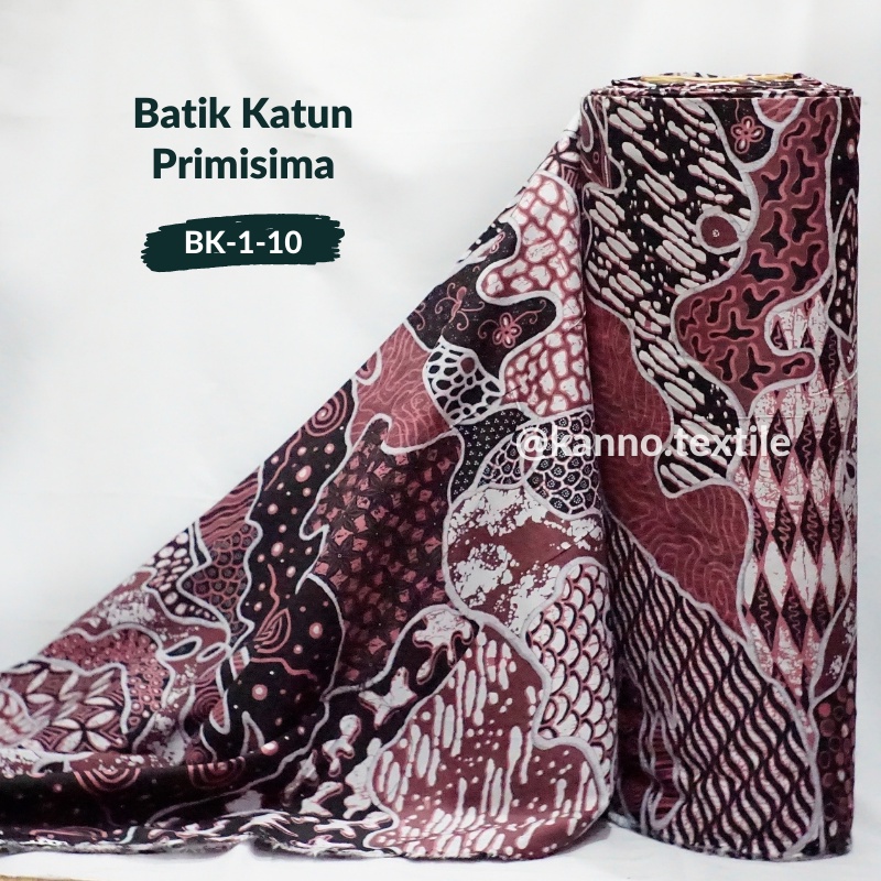 Jual KAIN BATIK KATUN HALUS PRIMISIMA BK-1-10 MOTIF ABSTRAK WARNA MERAH | Shopee Indonesia