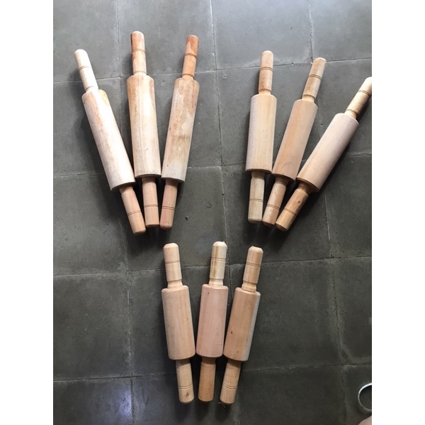 Jual Rol kayu biasa dan Rol kayu putar/ Penggiling Adonan / Penggiling ...