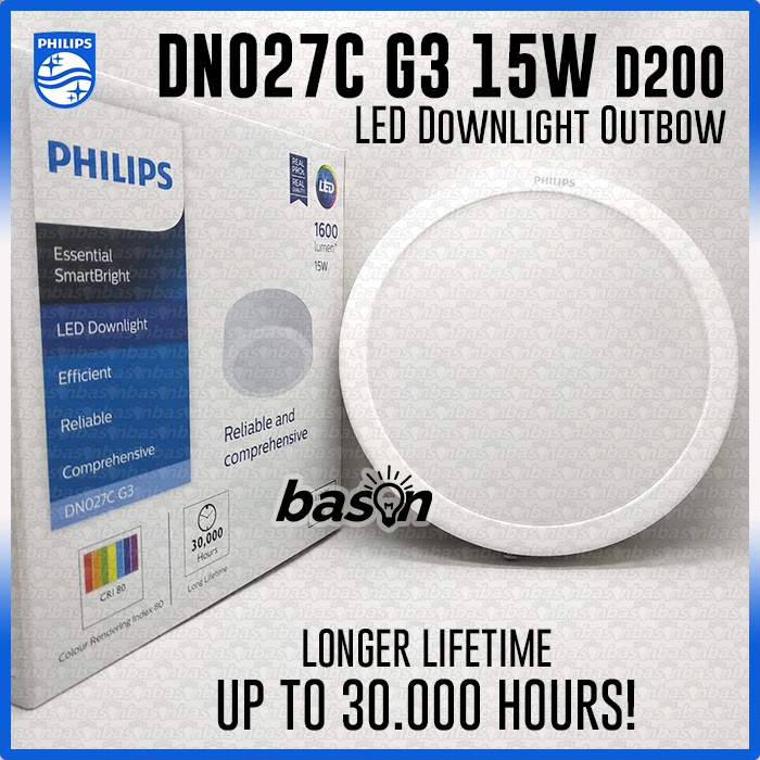 Jual PHILIPS DN027C G3 15W D200 8 inch Surface Mounted LED Downlight ...