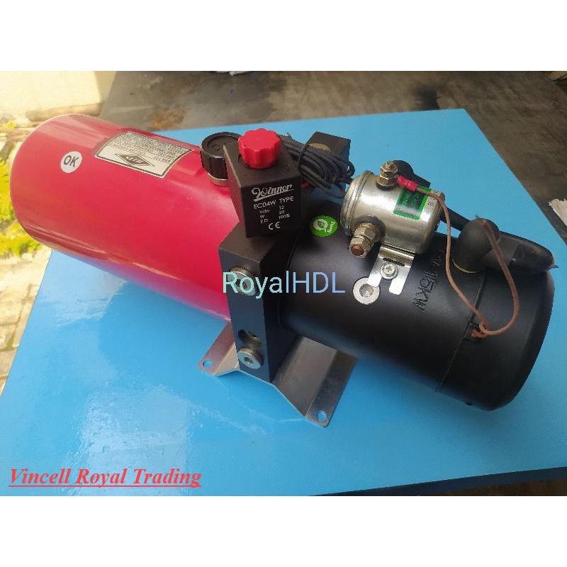 Jual hydraulic mini power pack 5 liter wing box dc 12 volt 1.5kw ...