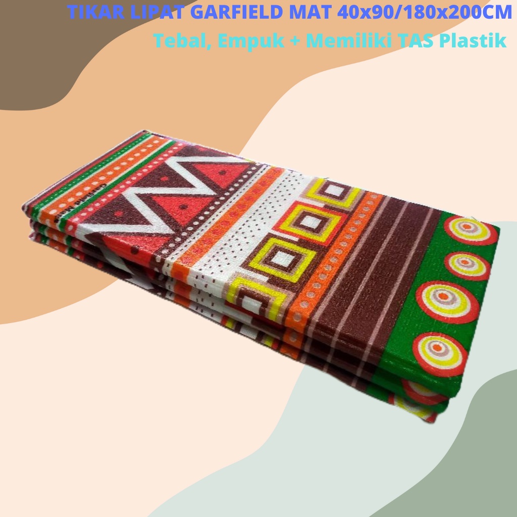 Jual Tikar Lipat 40x90CM/180x200CM PE Foam Garfield Mat+ Tas Plastik ...