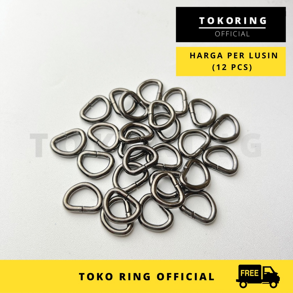 Jual Ring D 1,3 cm tebal 3,3 mm tinggi 1 cm Black Nikel - Toko Ring ...
