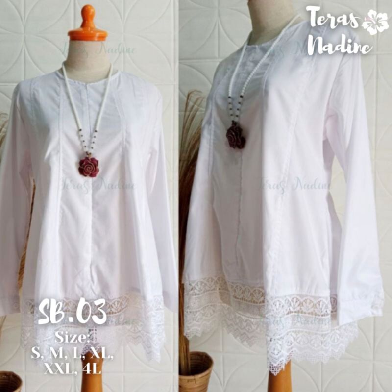 Jual Blouse Putih Polos Atasan Putih Polos Baju Kerja Putih Polos Baju ...