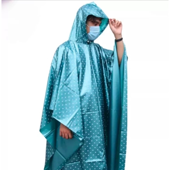 Jual Jas Hujan Dewasa Tebal Jumbo Anti Tembus Air/Jas Hujan PVC Polkadot Murah Promo | Shopee ...