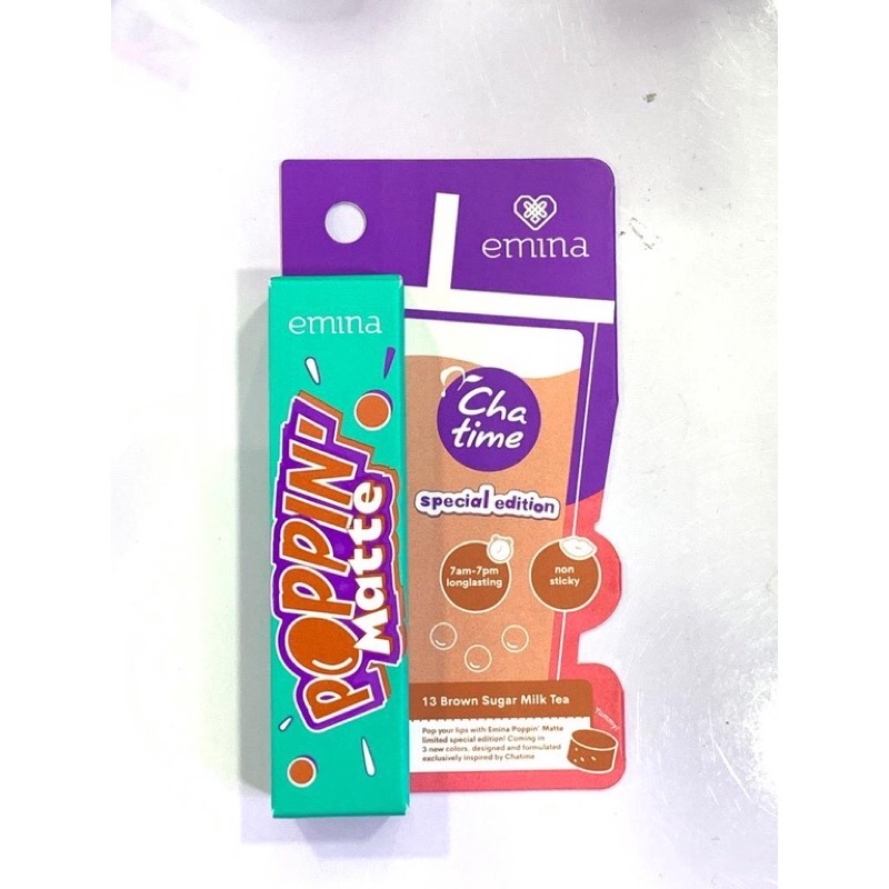 Jual Emina Poppin Matte X Chatime Shopee Indonesia