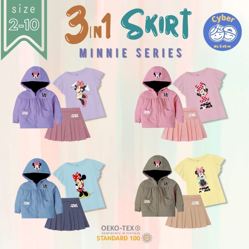 Jual *3IN1 SKIRT MINNIE SERIES BY CYBER KIDS* | Shopee Indonesia