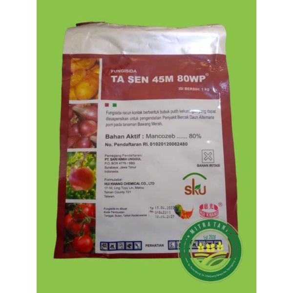 Jual FUNGISIDA TASEN 45M 80 WP KEMASAN 1 KG OBAT ANTI JAMUR TANAMAN ...