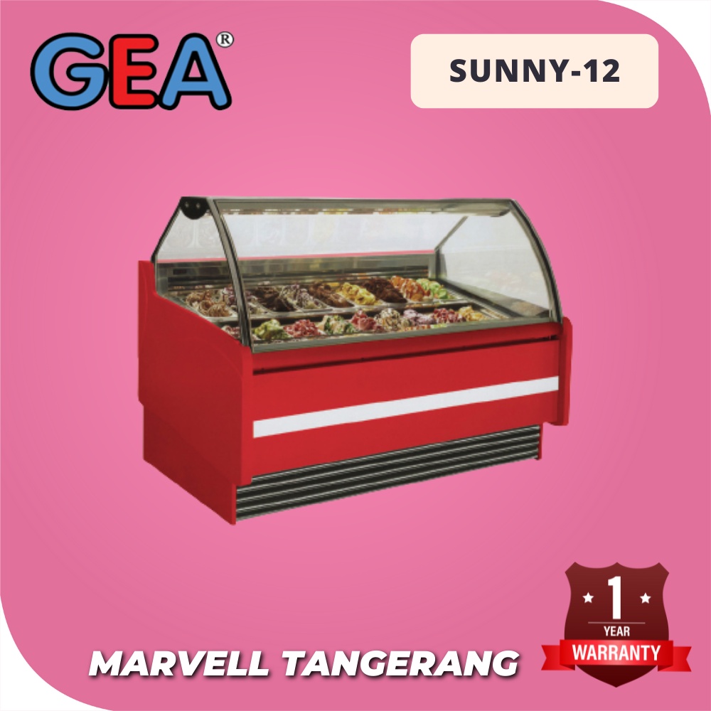 Jual GELATO SHOWCASE GEA SUNNY-12 PEMAJANG ICE CREAM 12 PAN GARANSI RESMI | Shopee Indonesia