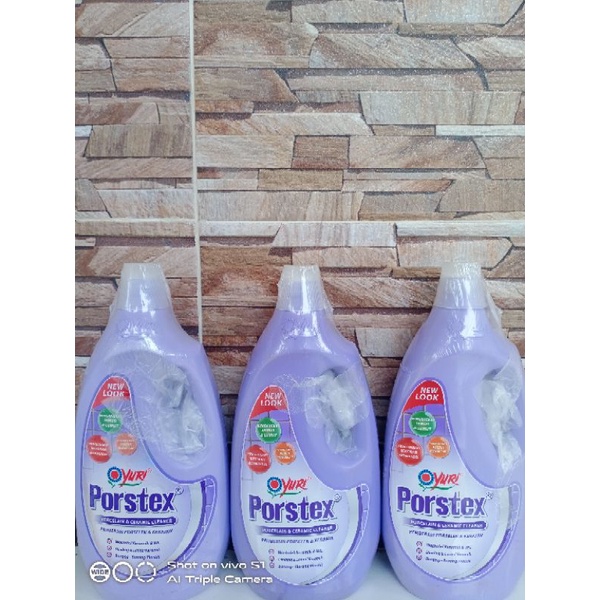 Jual YURI PORSTEX UNGU PEMBERSIH KAMAR MANDI 1 LITER | Shopee Indonesia