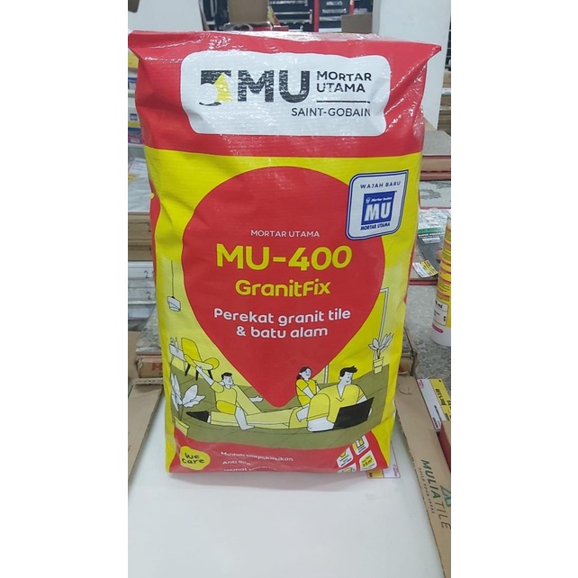 Jual MU 400 PEREKAT GRANITE TILE & BATU ALAM 25KG | Shopee Indonesia