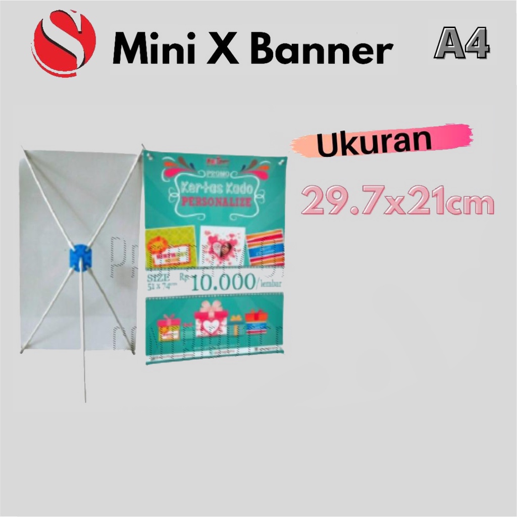 Jual Mini X Banner A4 / Mini A4 / Rangka X A4 / Cetak Banner A4 ...