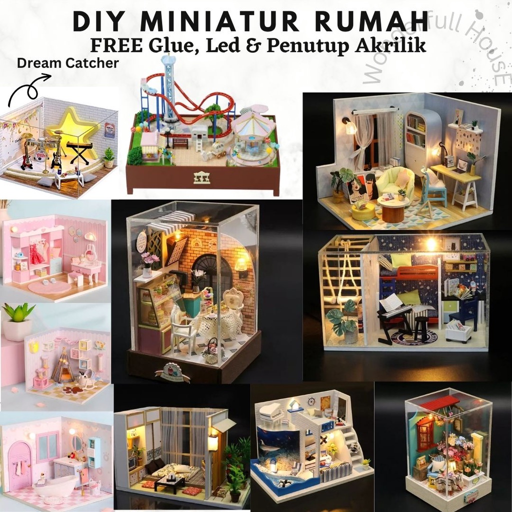 Jual DIY Miniatur Rumah Mini DIY Miniature House Doll Rumah Boneka ...