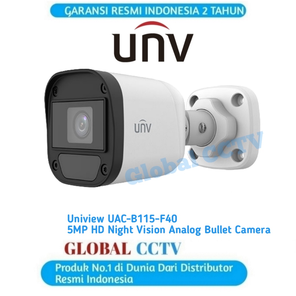 Jual Camera CCTV Outdoor 5MP Night Vision Uniview UAC-B115-F40 camera uniview | Shopee Indonesia