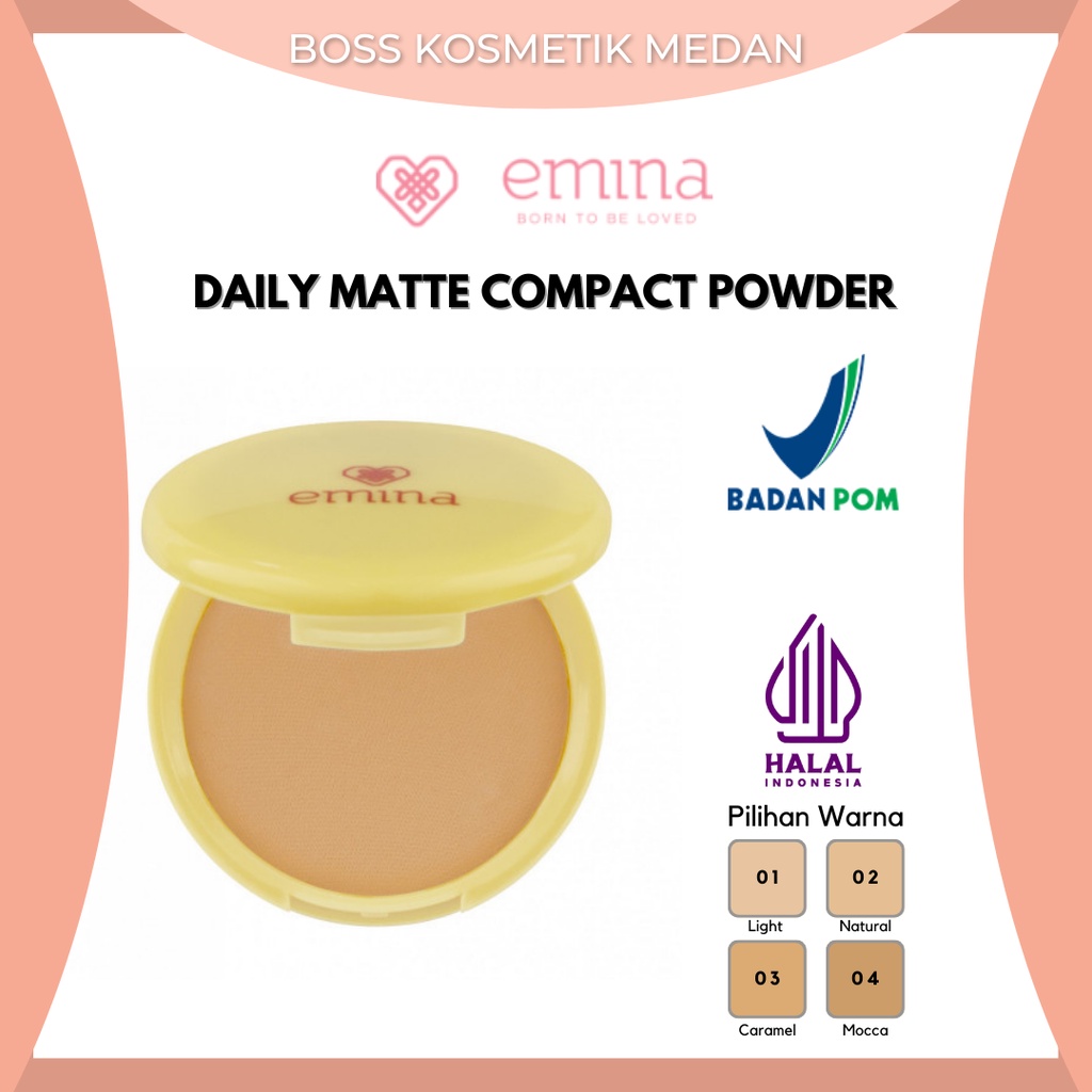 Jual Emina Daily Matte Compact Powder 11 g - Bedak Padat Matte Finish ...