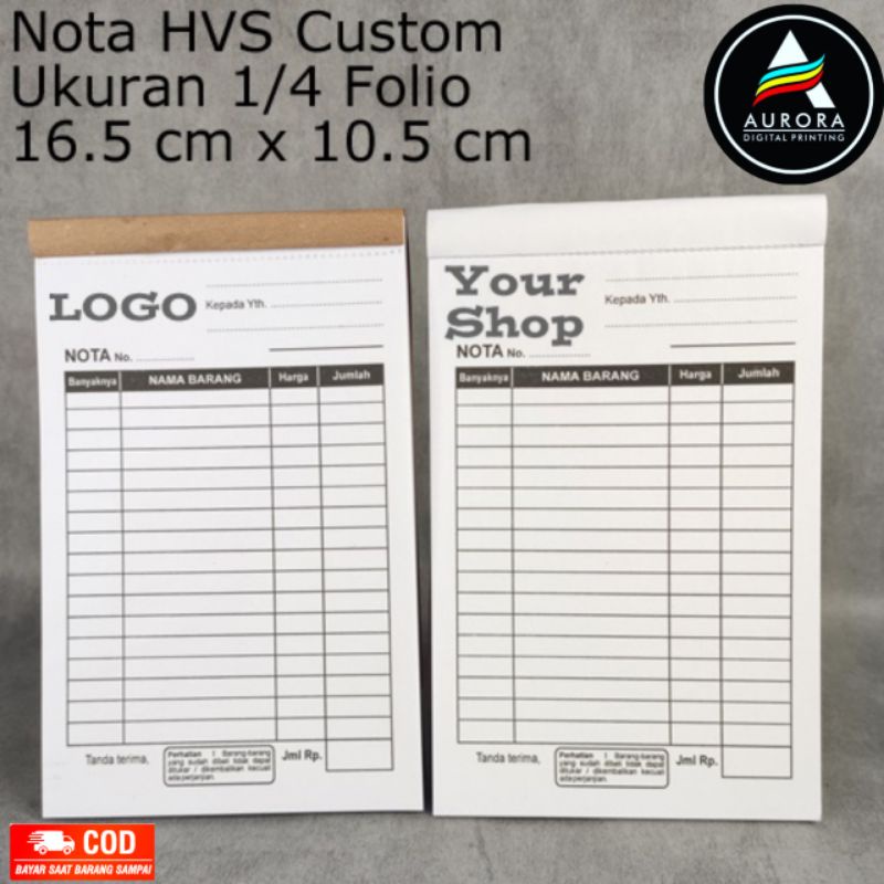 Jual nota custom | Shopee Indonesia