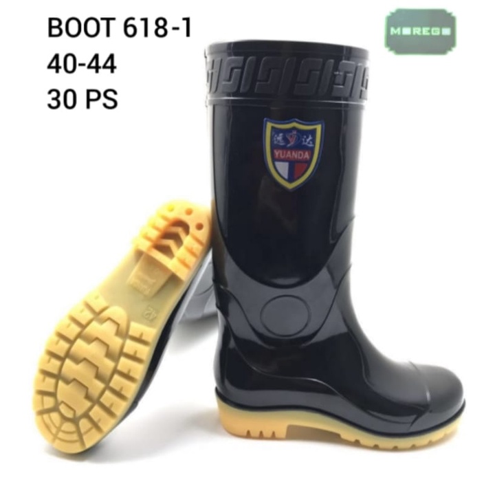 Jual Sepatu Boots Tinggi Morego Hitam APD Kontruksi Proyek Perkebunan ...