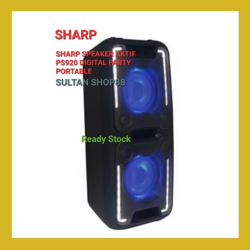 Jual SHARP SPEAKER AKTIF PS920 AUDIO PARTY PORTABLE Wireless Bluetooth ...