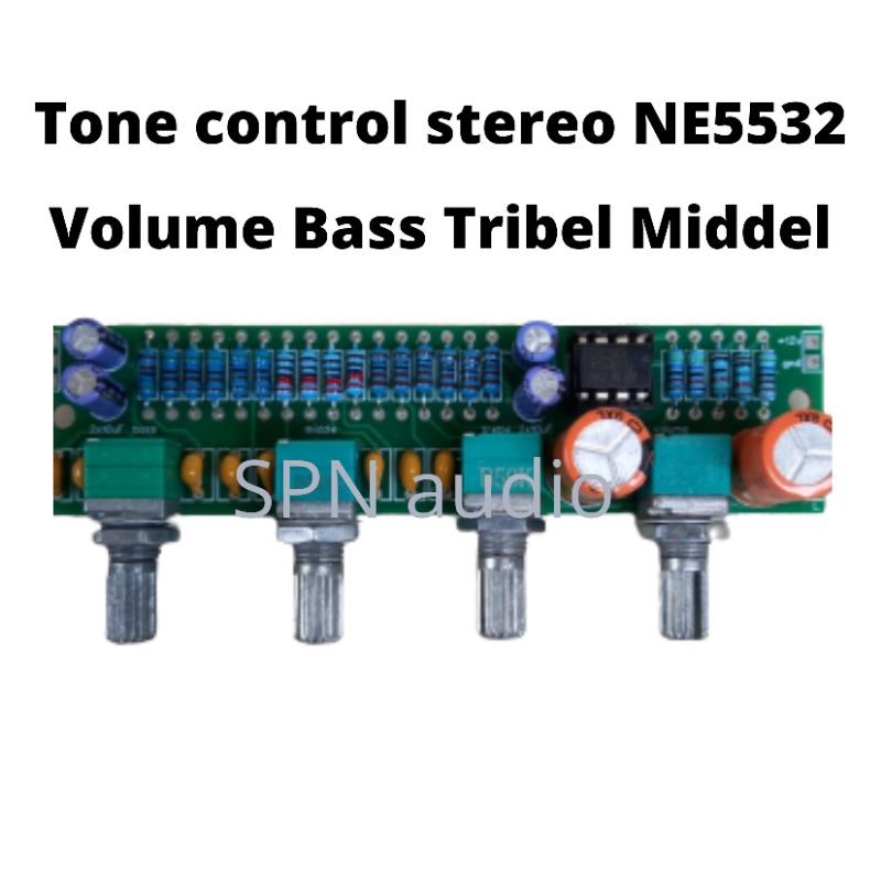 Jual Tone control stereo ne5532 suplay 12vdc volume low mid high tone ...