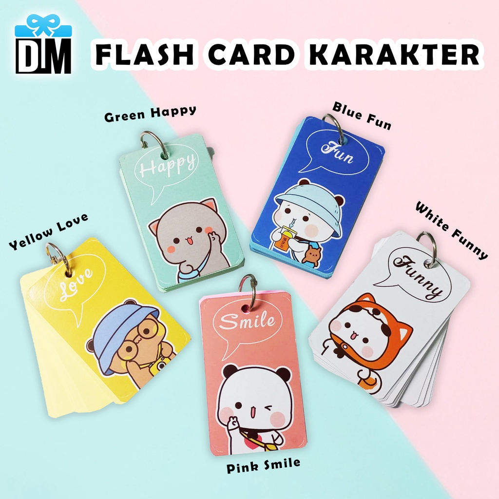 Jual Flash Card Ring Karakter Bear Cute Notes Ring Memo Ring Kosong ...