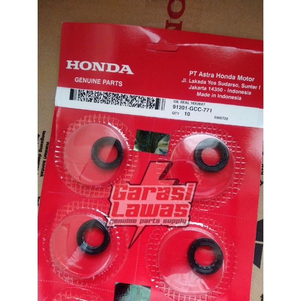 Jual 91201-GCC-771 Oil seal 16x26x7 ori Honda sil magnet original AHM ...