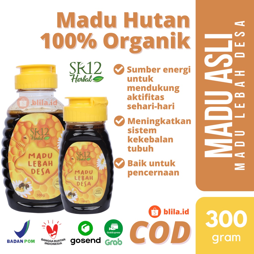 Jual SR12 Madu Lebah Desa 140gr 300gr Madu Hutan Baduy Asli Hutan ...