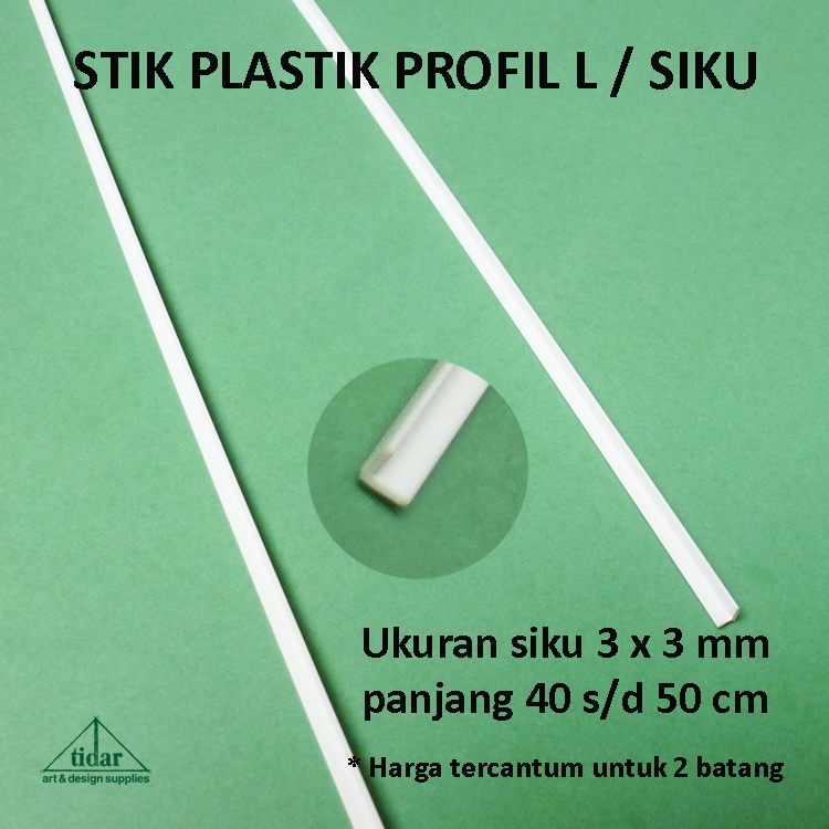 Jual White L Profile Plastic Stick / Stik Plastik Putih Profil L / Siku ...