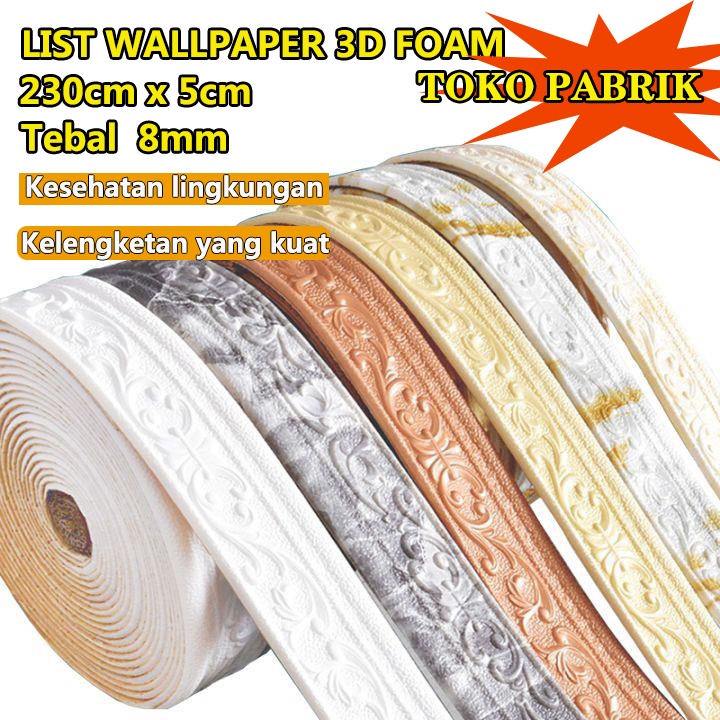 Jual 1pcs Meter list dinding tembok List Wall foam dinding 3D List ...