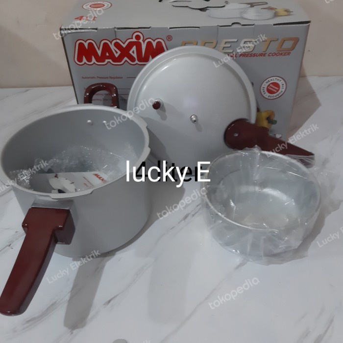 Jual MAXIM PANCI PRESTO 20CM 4 LITER/PRESSURE COOKER | Shopee Indonesia