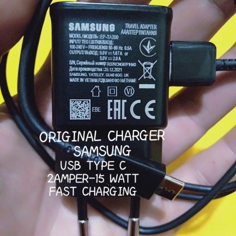 Jual charger samsung original 100% fast charging type C A50/M30/M31/A20 ...