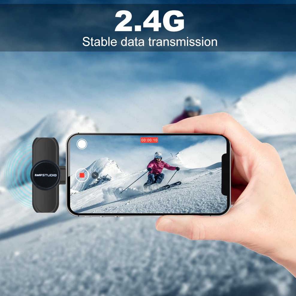 Jual Double Mic WIRELESS MICROPHONE PODCAST LIVE LIGHTNING Mic Mik ...