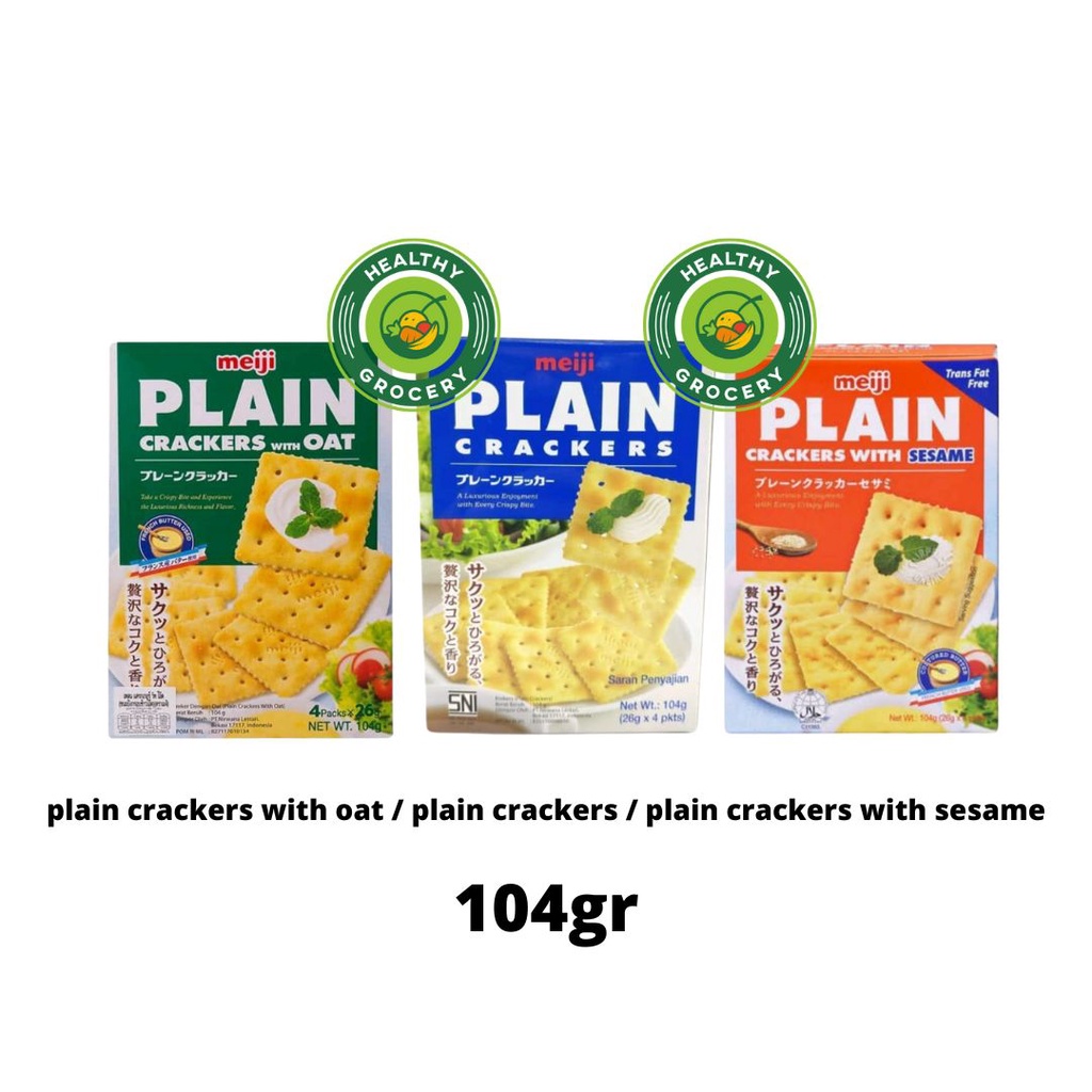 Jual Meiji Plain Crackers / Plain Crackers With Oat / Plain Crackers ...