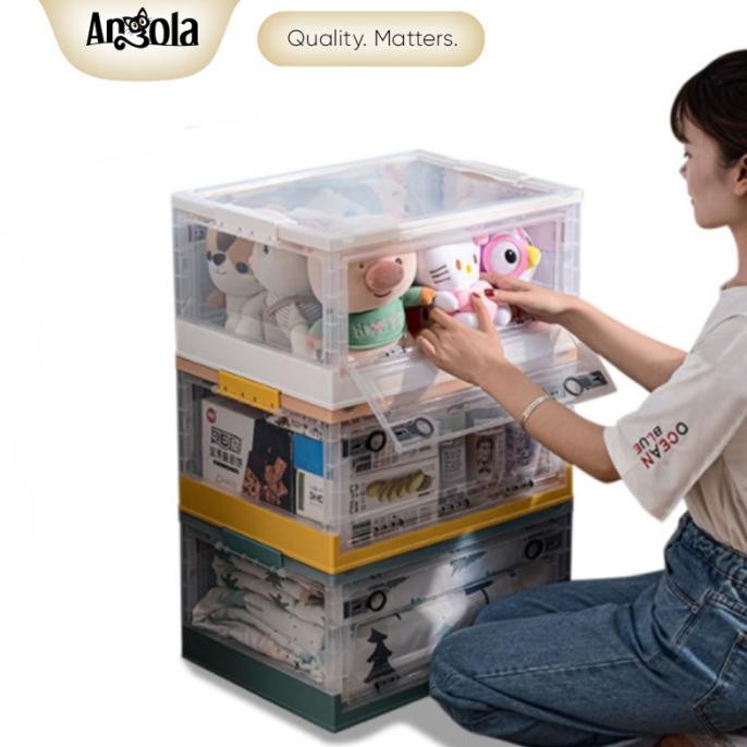 Jual Storage Box Lipat Transparan Folding Container Box Tempat Baju C44 ...