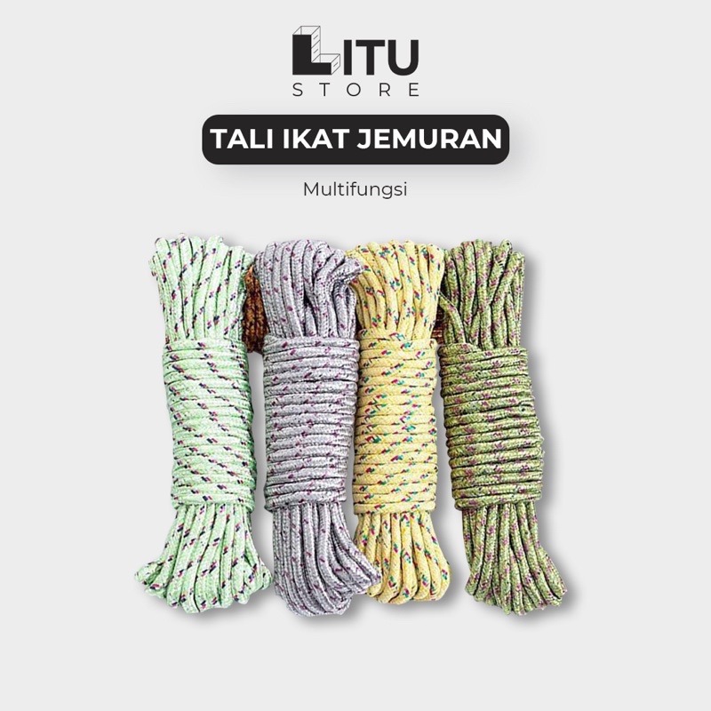 Jual Tali ikat jemuran barang warna warni 10m serbaguna | Shopee Indonesia