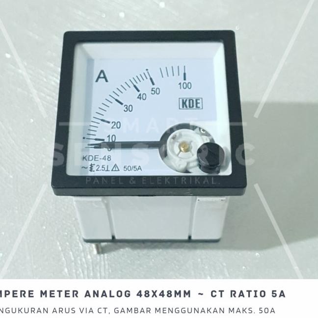 Jual Panel Ampere Meter Analog SF-48 48x48 Direct 10A,20A,30A,40A,50A - 50/5A | Shopee Indonesia