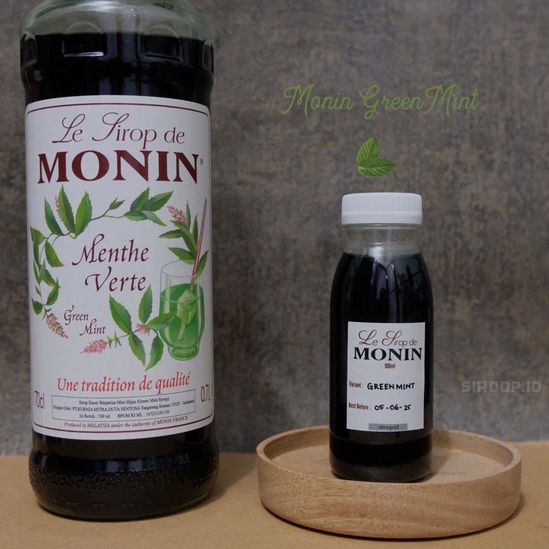 Jual Repack Monin Syrup Green Mint (30ml,75ml,100ml) | Shopee Indonesia