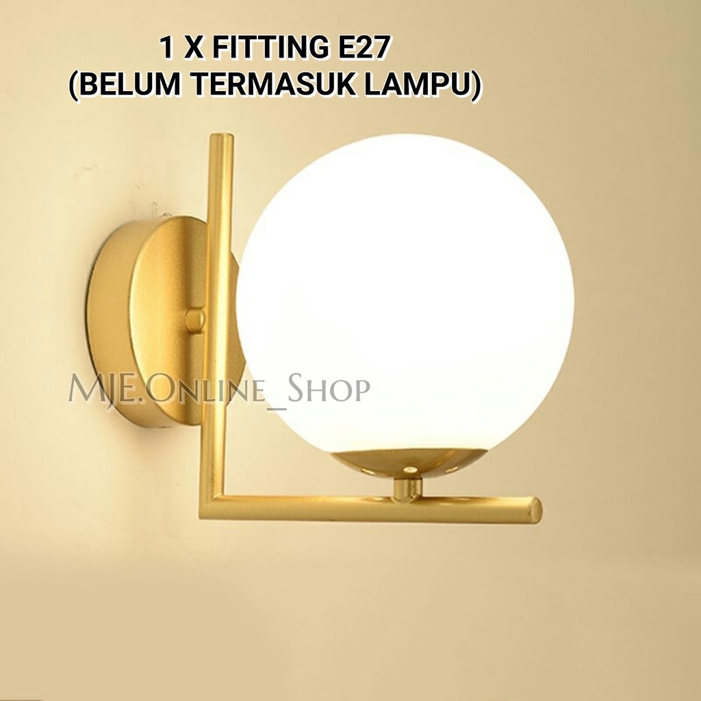 Jual LAMPU DINDING 1 X FITTING E27 BULAT MINIMALIS / LAMPU HIAS DINDING ...