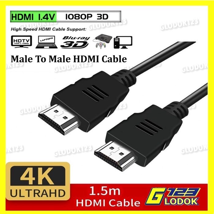 Jual Kabel HDMI To HDMI Male To Male Monitor LED TV PC PS 3 4 5 HD 1080 4K | Shopee Indonesia