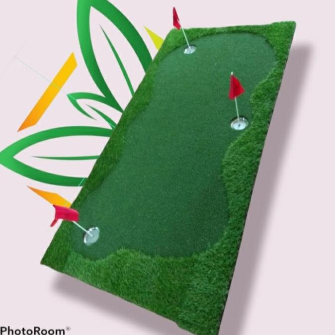 Jual Putting green Mini golf mat 2,5m x 1.2m plus bendera | Shopee ...