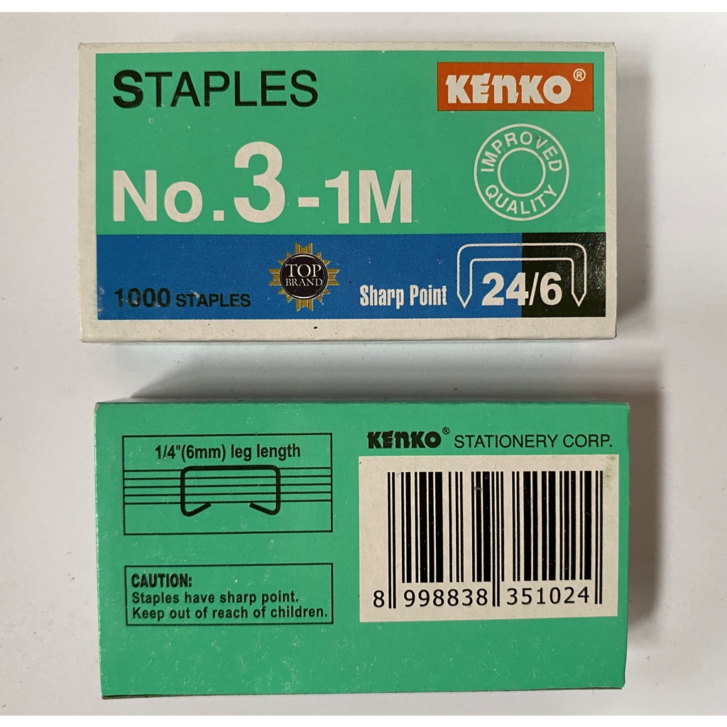 Jual KENKO Staples KENKO No. 03-1M (1 Kotak) / Isi Stapler KENKO No. 3 ...