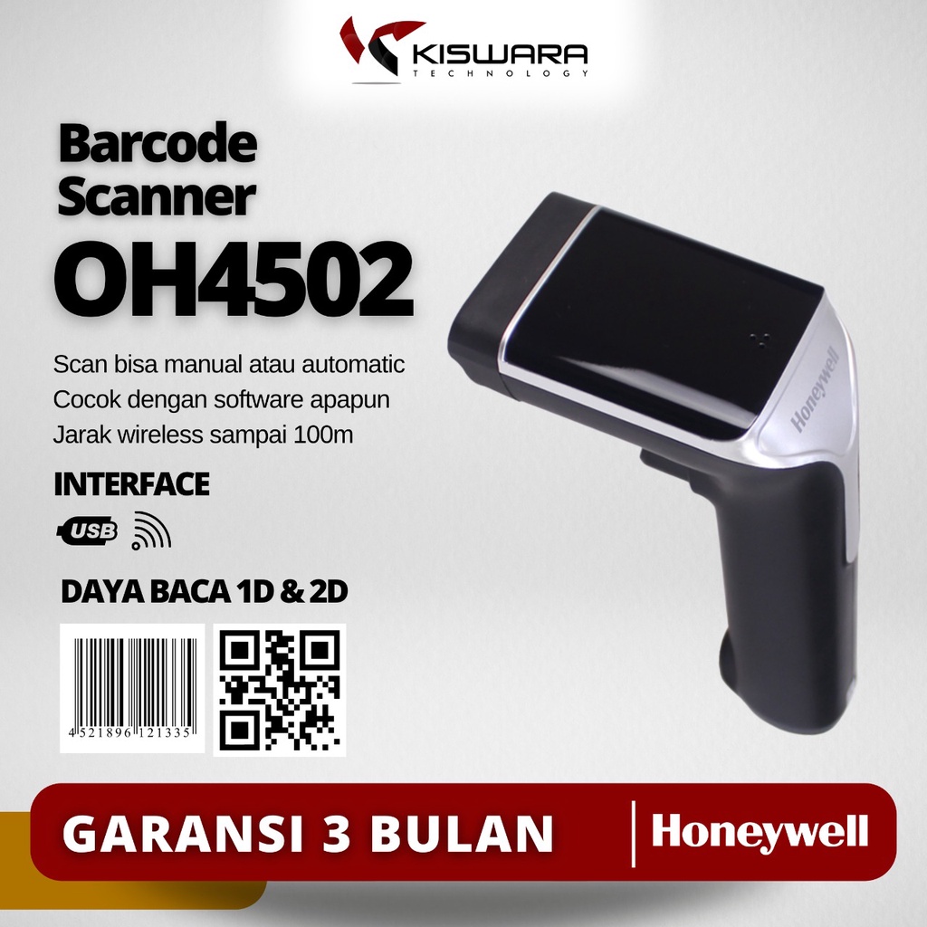 Jual BARCODE SCANNER 2D WIRELESS HONEYWELL OH4502 AUTOSCAN LASER QR ...