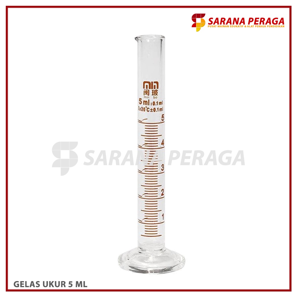 Jual SaranaPeraga - Gelas Ukur Kaca 5 ML - Alat Peraga Laboratorium ...